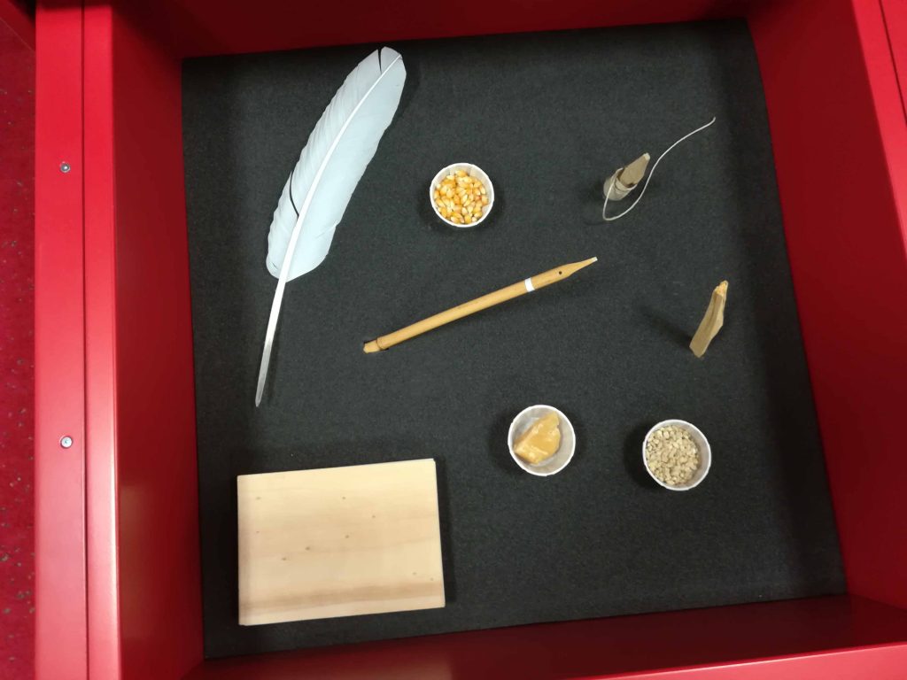 Contents of display case draw